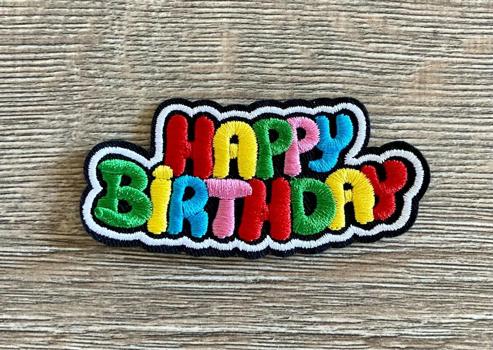 Happy Birthday Patch Aufnäher Bügelbild Kindergeburtstag Party Feier ...