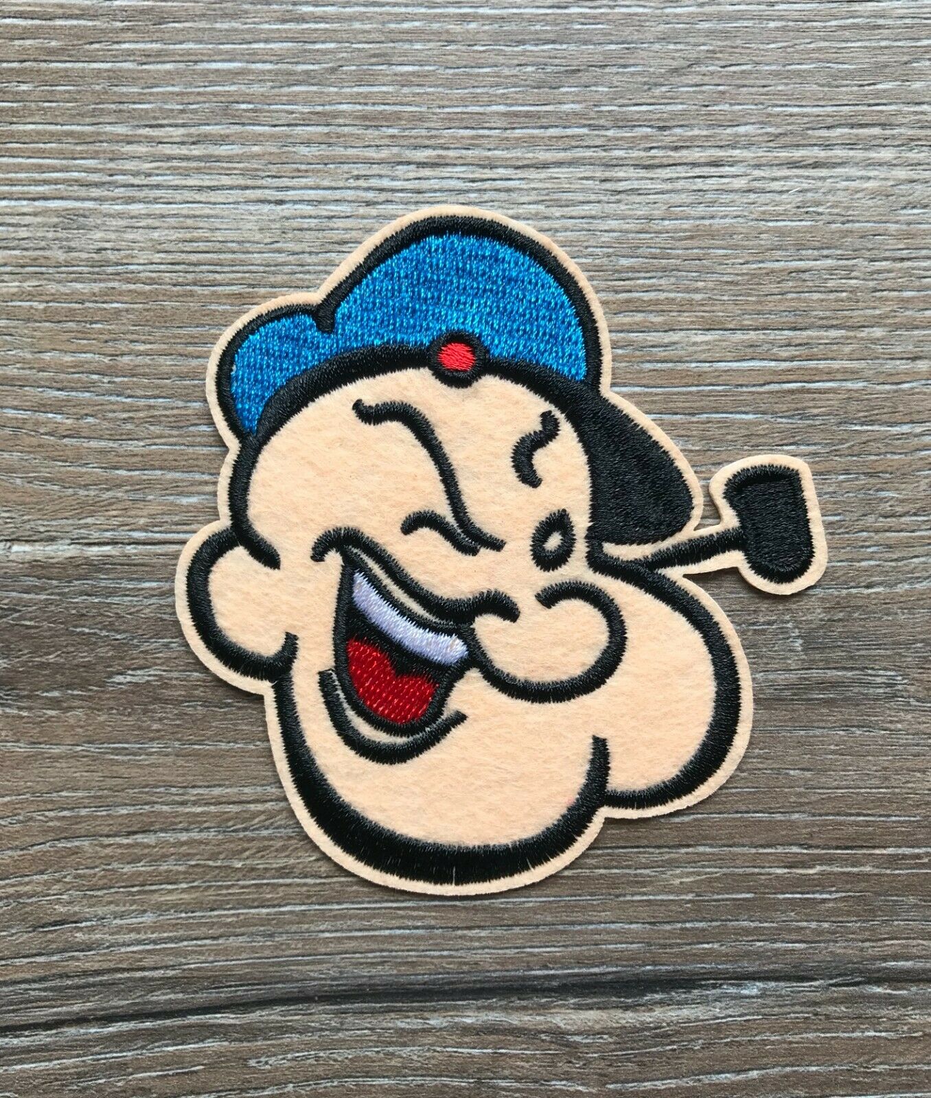 Popeye Patch Aufnäher Bügelbild Marine Kult Comic Zeichentrick selten ...