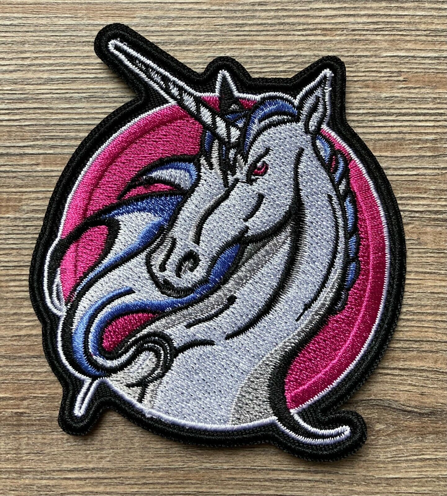 Einhorn Patch Aufnäher Bügelbild Fabeltier Glitzer Unicorn Mädchen Girl - Kisslook.de